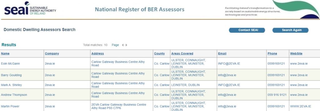 BER Certificate - 2eva | Energy Consultants
